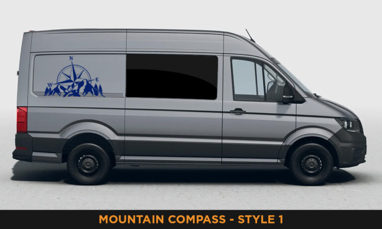 Camper Van Graphics - Mountain & Compass Style 1 - Sign-Maker.co - Your ...